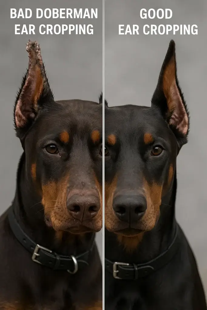 doberman cropping process