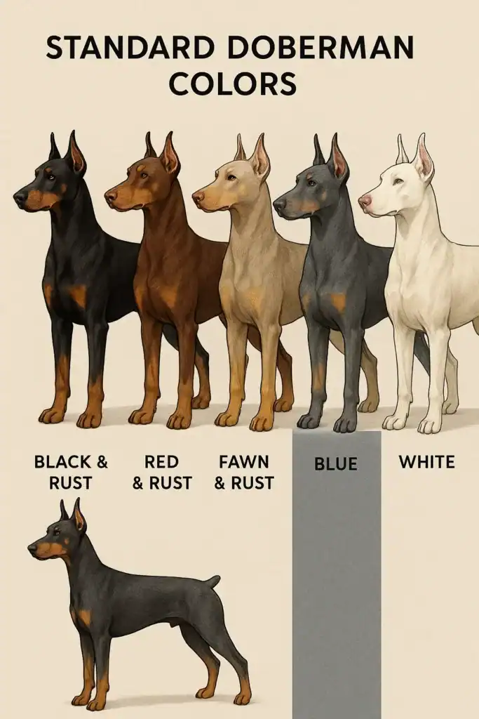 doberman colors chart