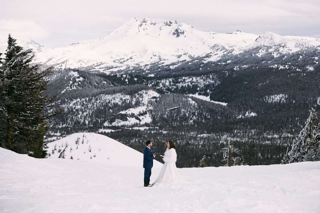 An Epic Mt Bachelor Elopement and Snowboarding Adventure | Bridget ...