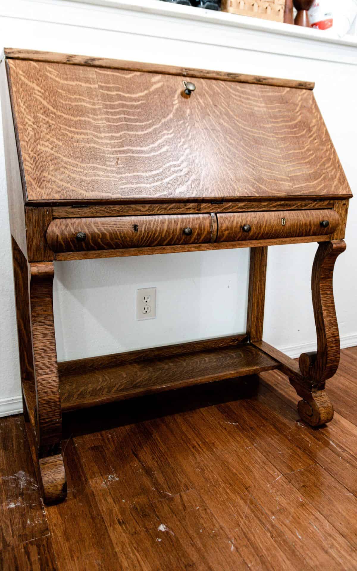 Refinishing an Empire Secretary Desk — Capturing Wonderland