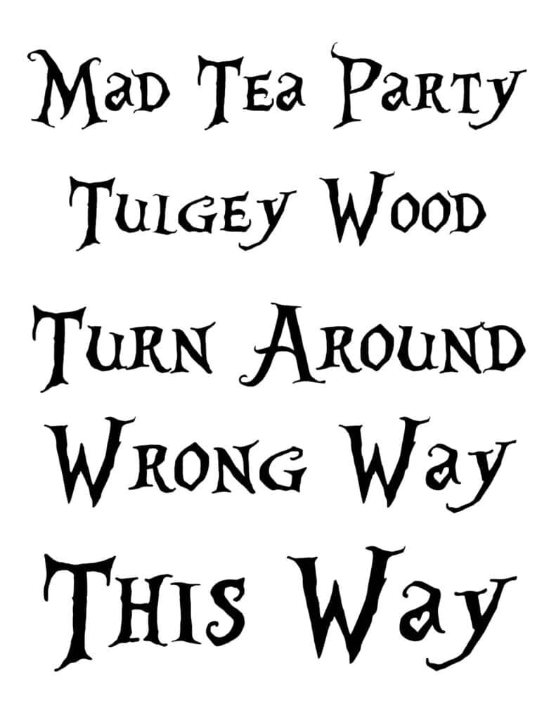 DIY Alice in Wonderland Directional Sign Post — Capturing Wonderland