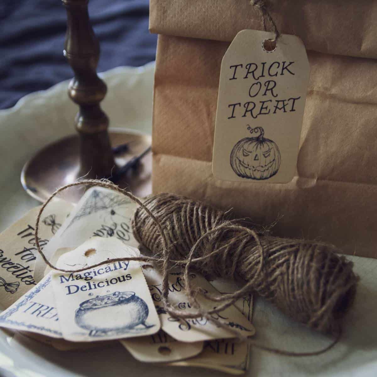 Vintage Style Halloween Treat Tags Free Printable — Capturing Wonderland