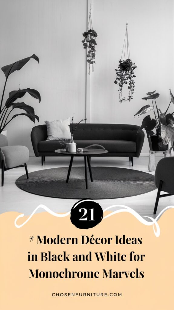 21 Modern Decor Ideas in Black and White - Chosen Furniture