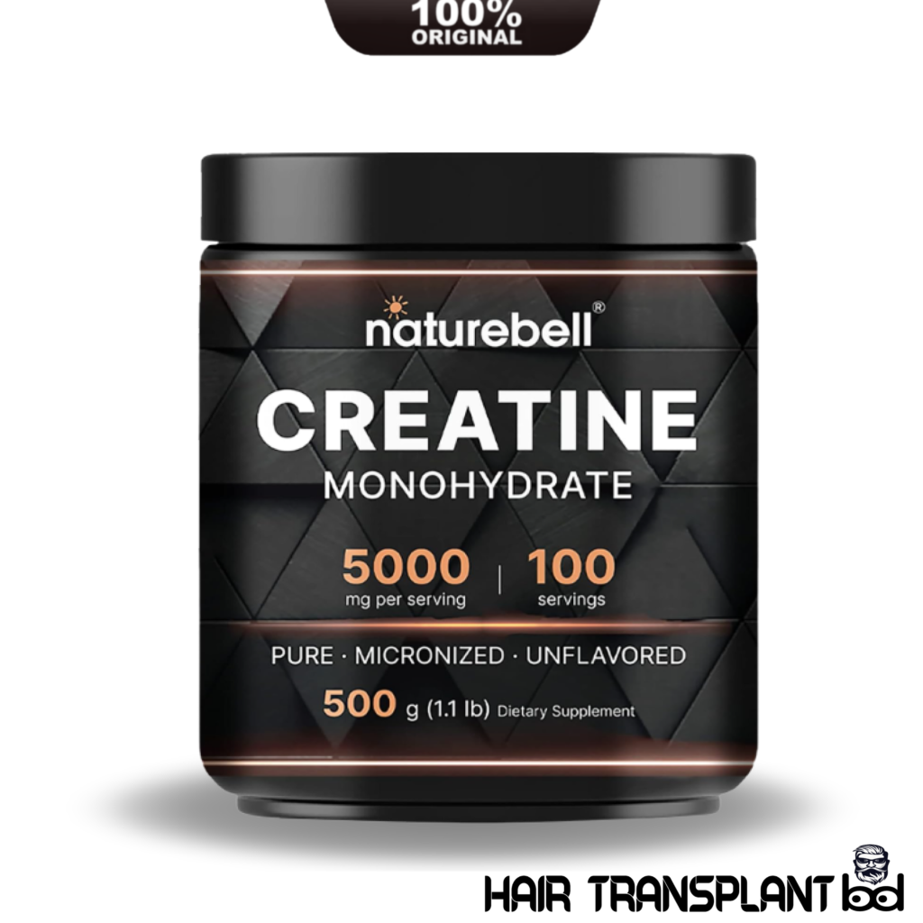 NatureBell Creatine Monohydrate Powder 500 Grams 5000mg Filler Free ...