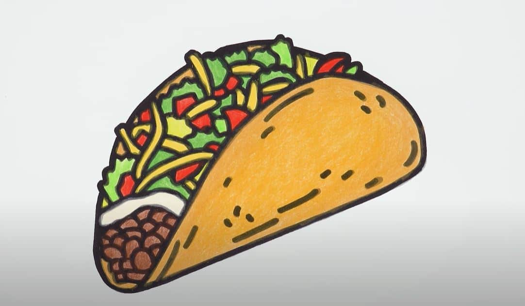 How to Draw a Taco Step by Step