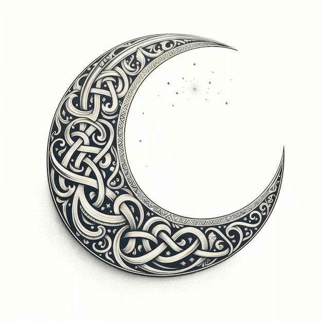 celtic moon design
