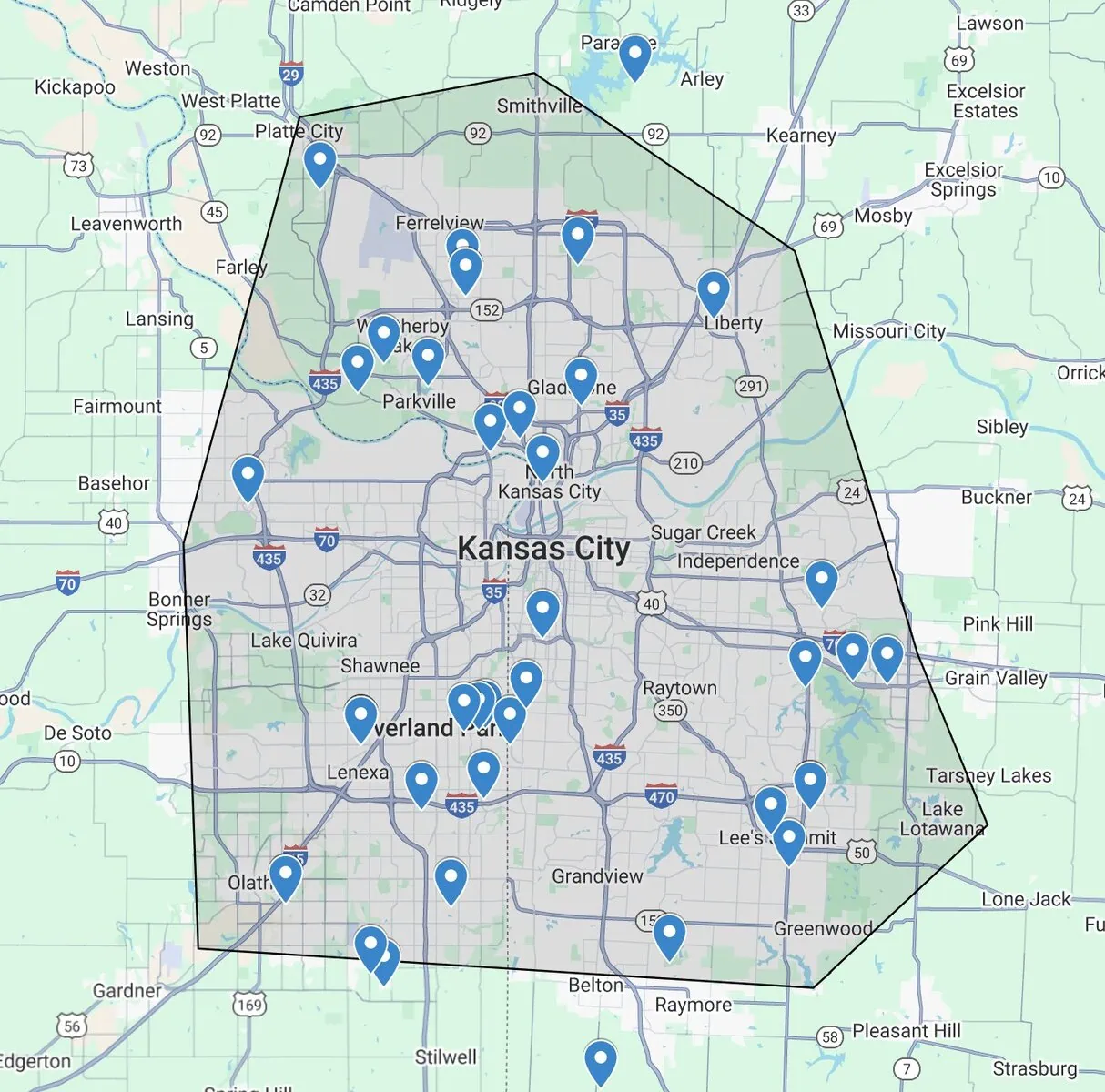 Service Areas | KC Splash Pressure Washing