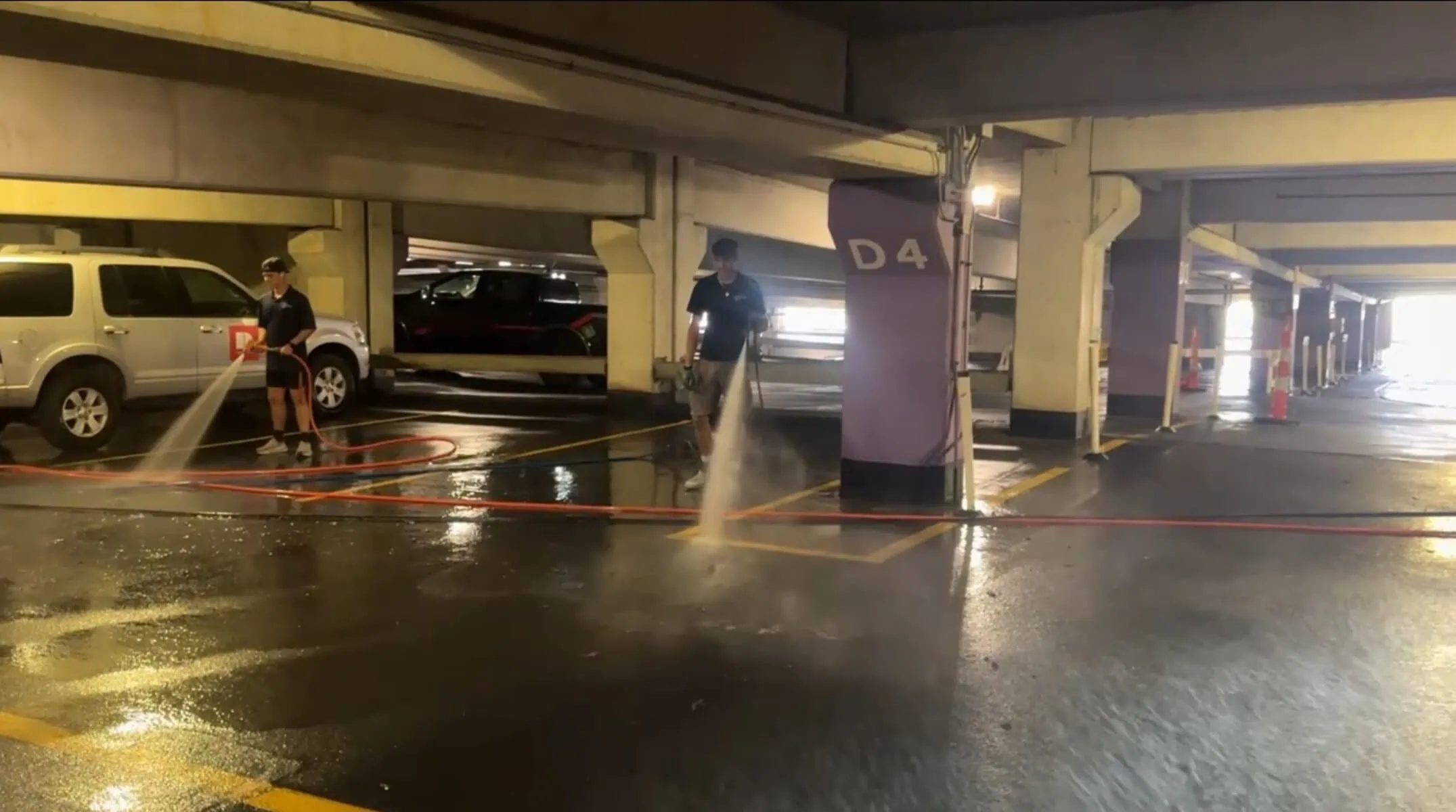 Halls Crown Center Parking Garage Cleaning | KC Splash