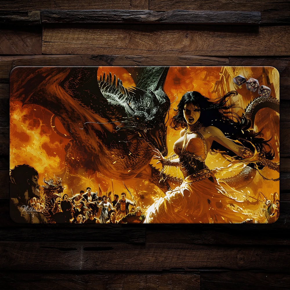 MTG Dragon Playmat - Dragon Mage's Vengeance TCG Playmat