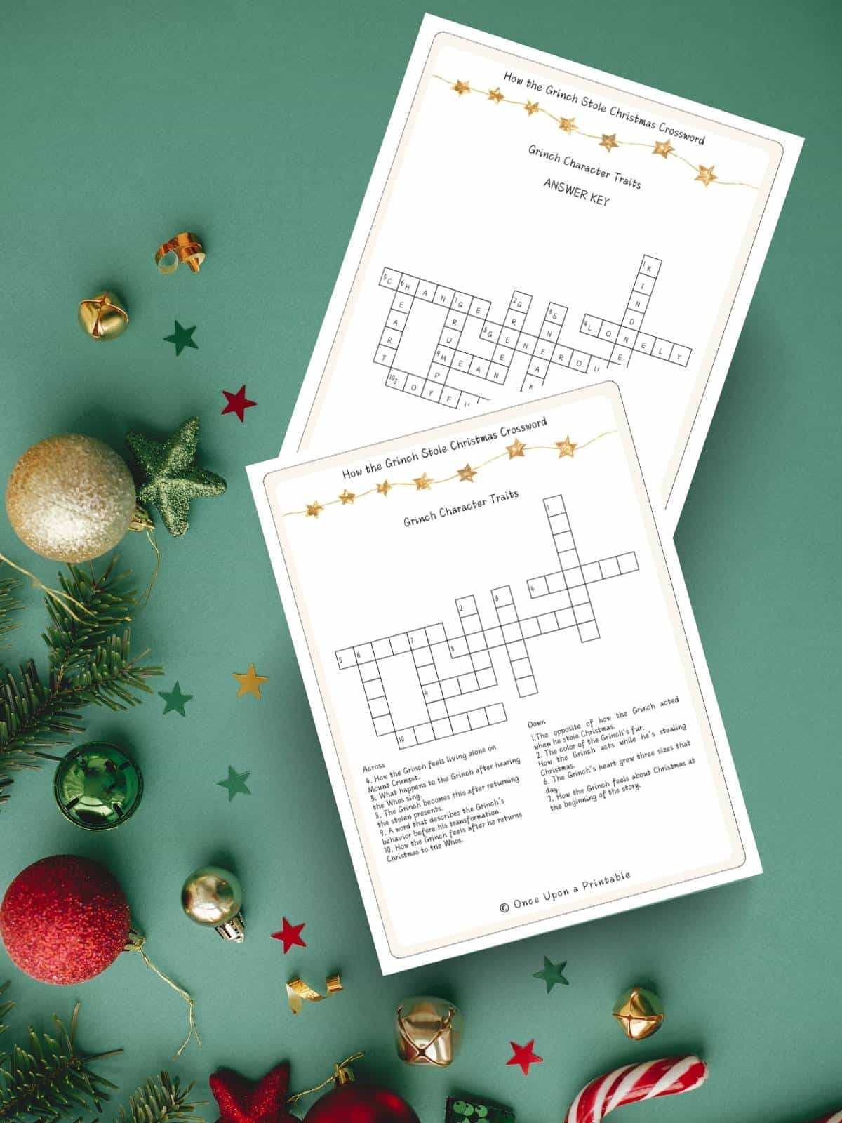 5 How the Grinch Stole Christmas Crossword Puzzles Free - Once Upon a ...