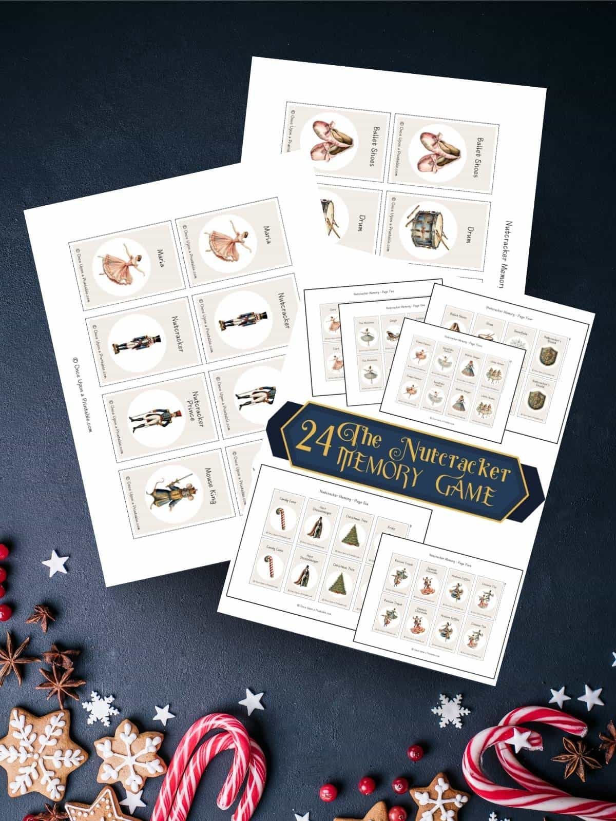 Nutcracker Memory Game Cards (Free to Print!) - Once Upon a Printable