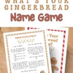 "What's Your Gingerbread Name?" Game Free Printable - Once Upon A Printable