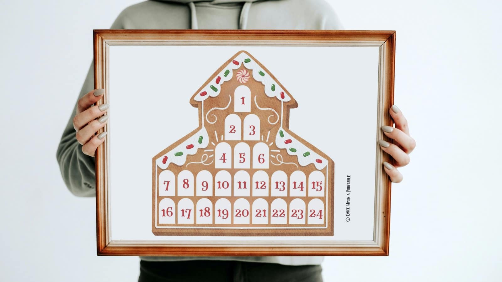 Gingerbread Christmas Countdown Calendars Free Printable - Once Upon a ...