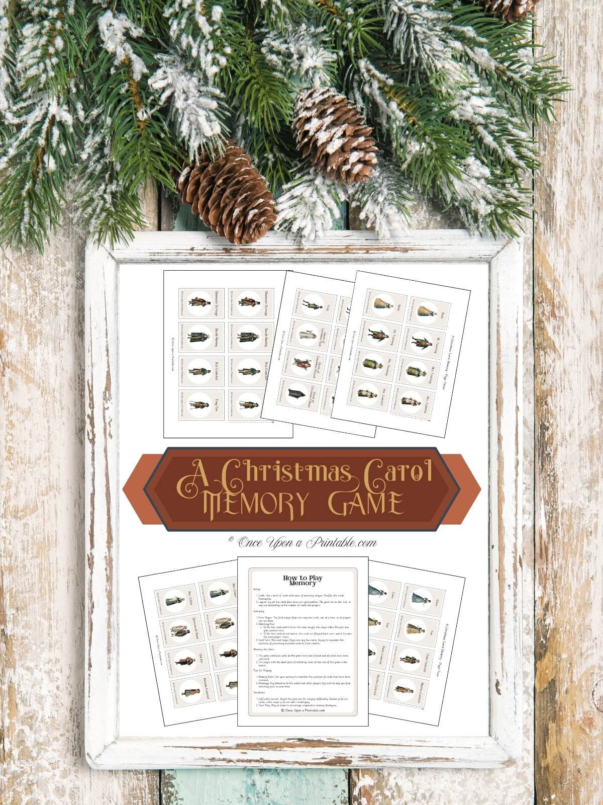 A Christmas Carol Memory Game (Free to Print) - Once Upon a Printable