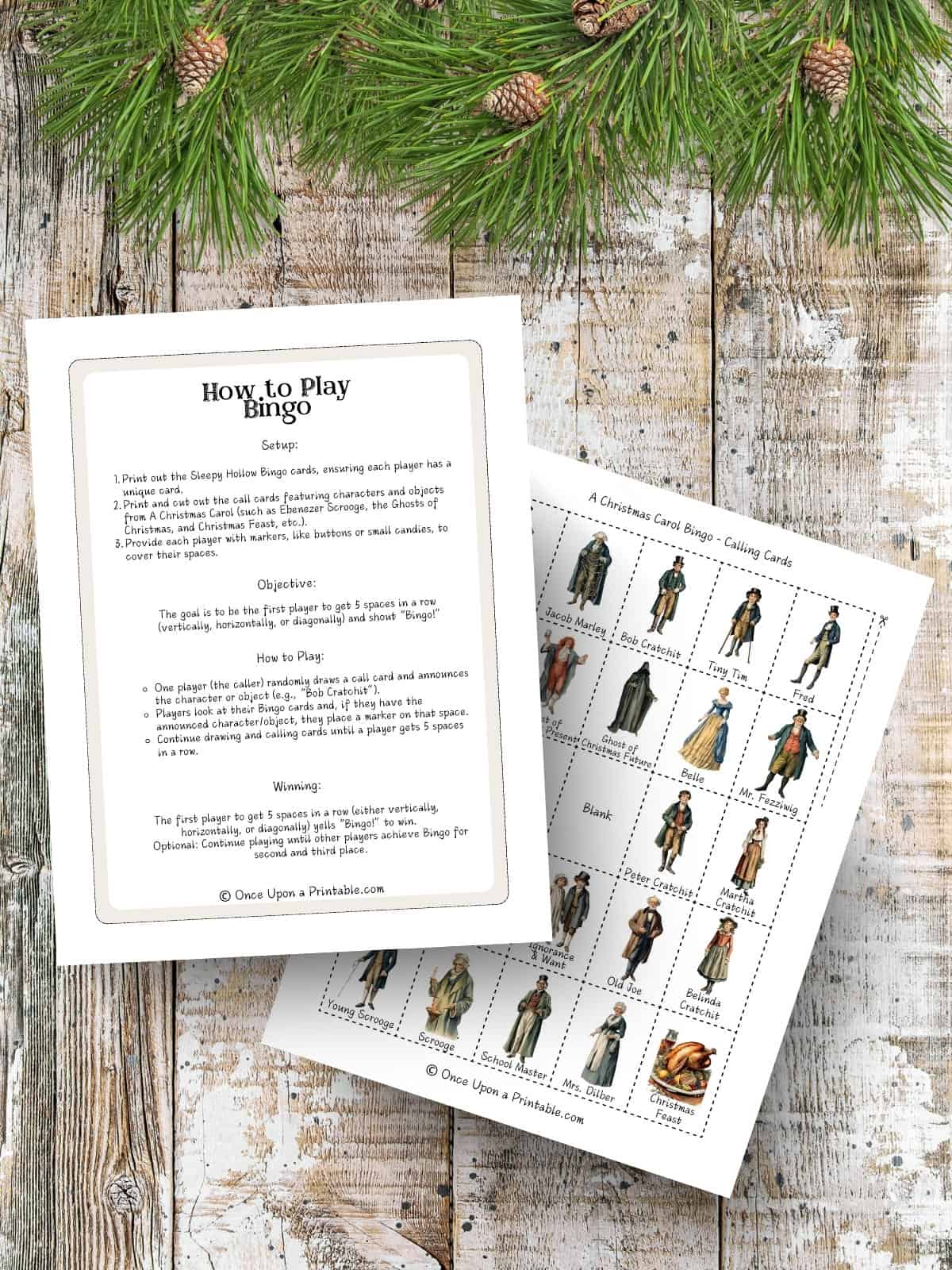 A Christmas Carol Bingo Game (Free Printables) - Once Upon a Printable