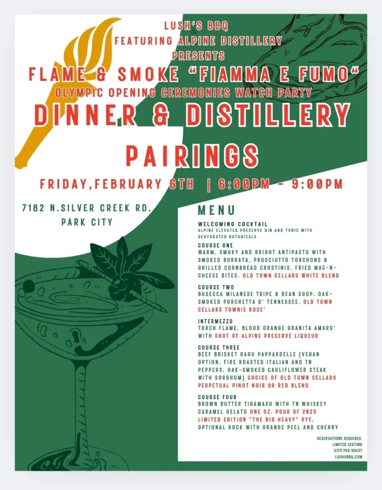 "Flame & Smoke" Olympic Opening Ceremonies Dinner - Park City Restaurants
