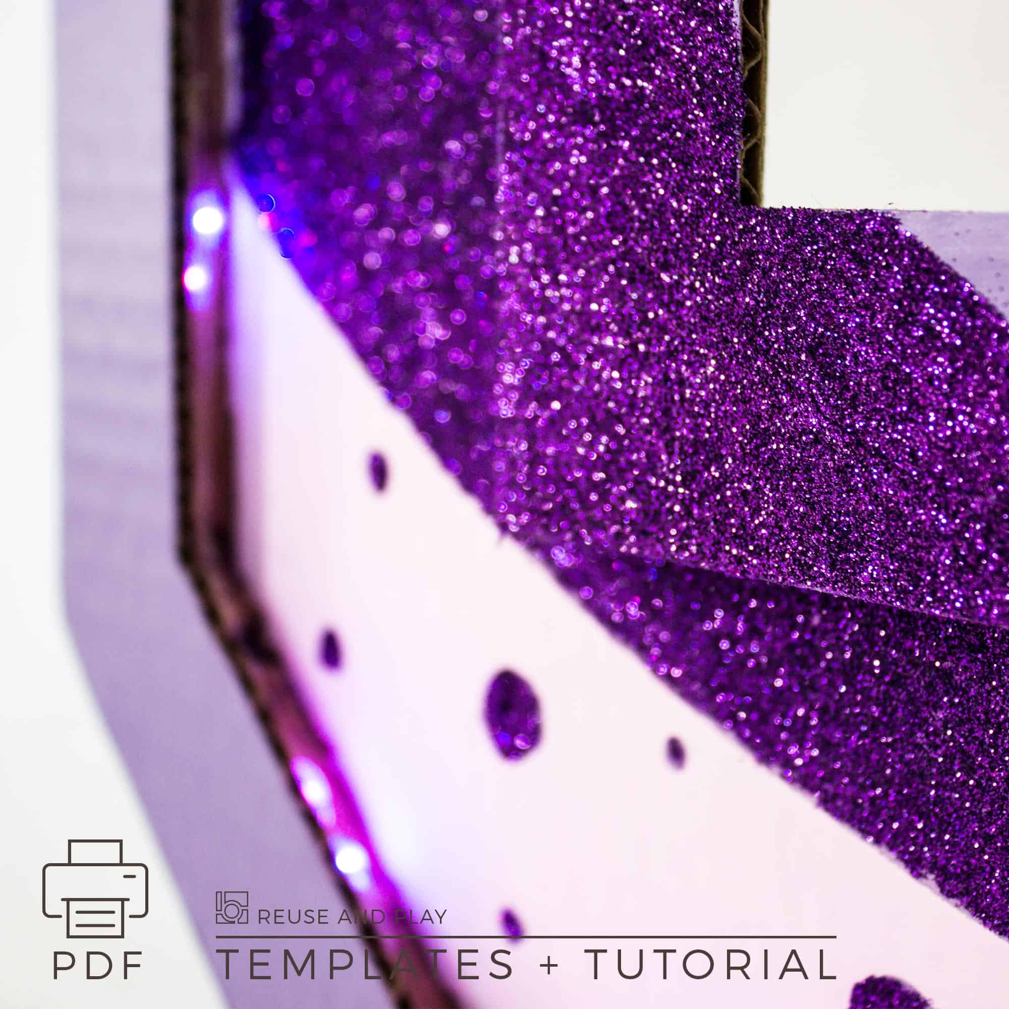 Large Light Up Numbers Templates | Reuse and Play