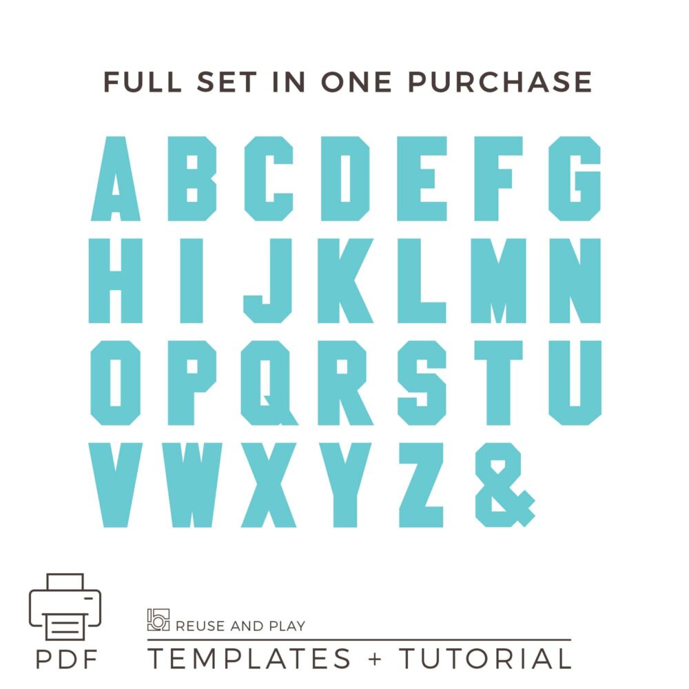 Giant Block Letters. Printable 3D Templates | Reuse and Play