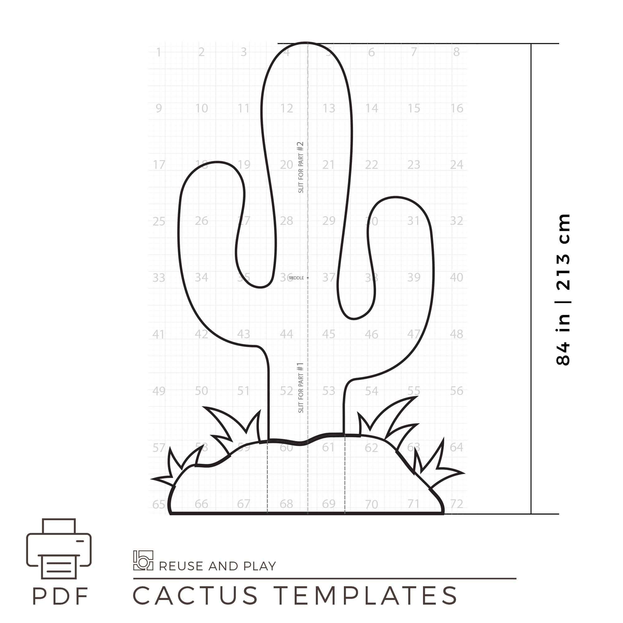 Cactus Standee Templates