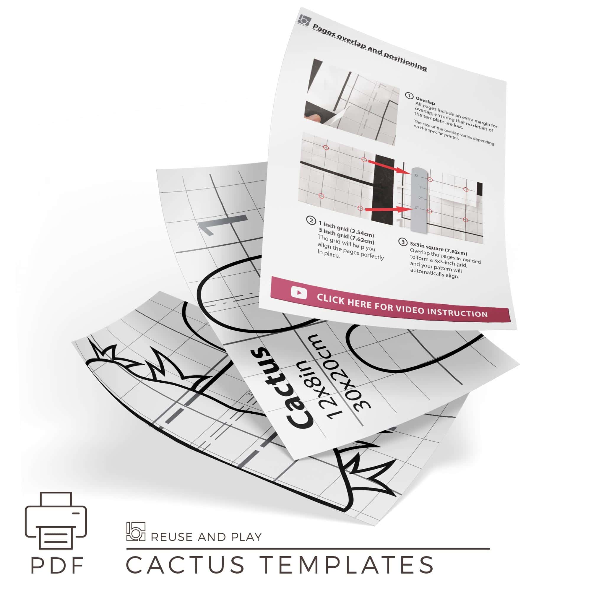 Cactus Standee Templates