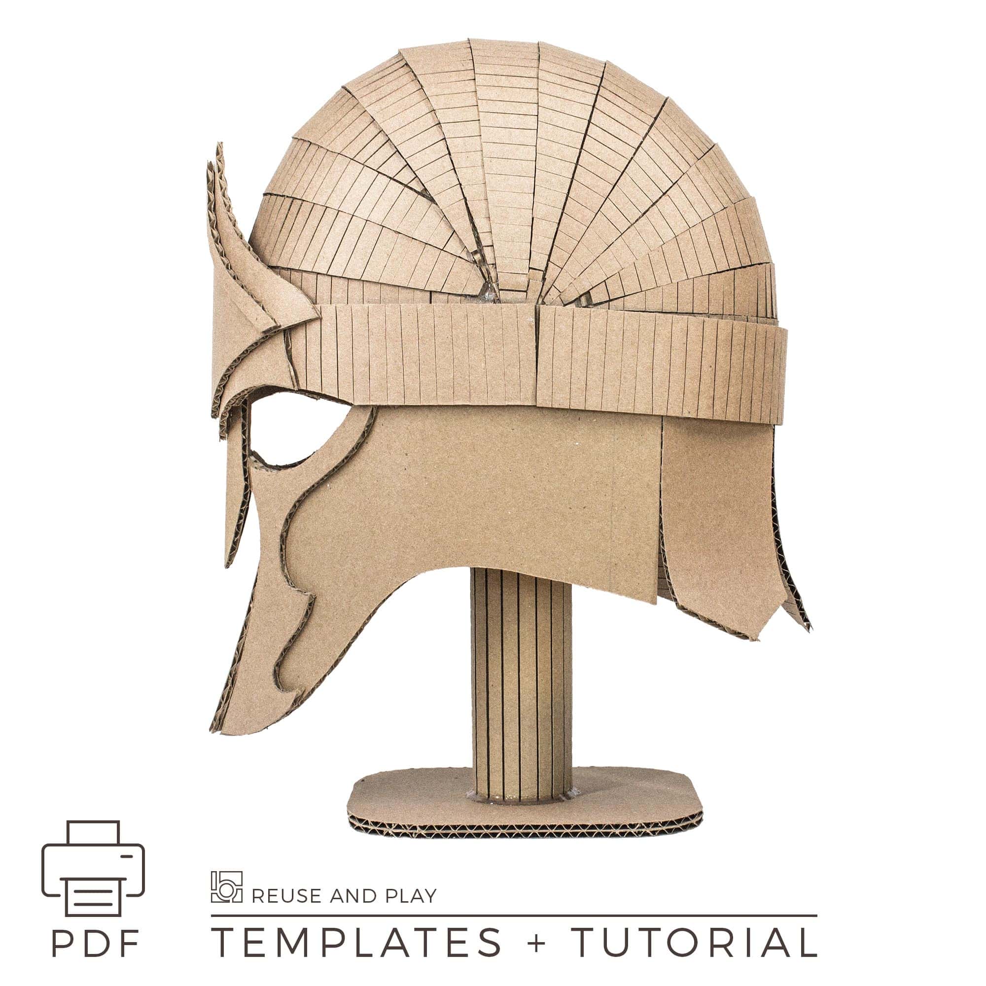 Knight Helmet Template & Tutorial | Reuse and Play