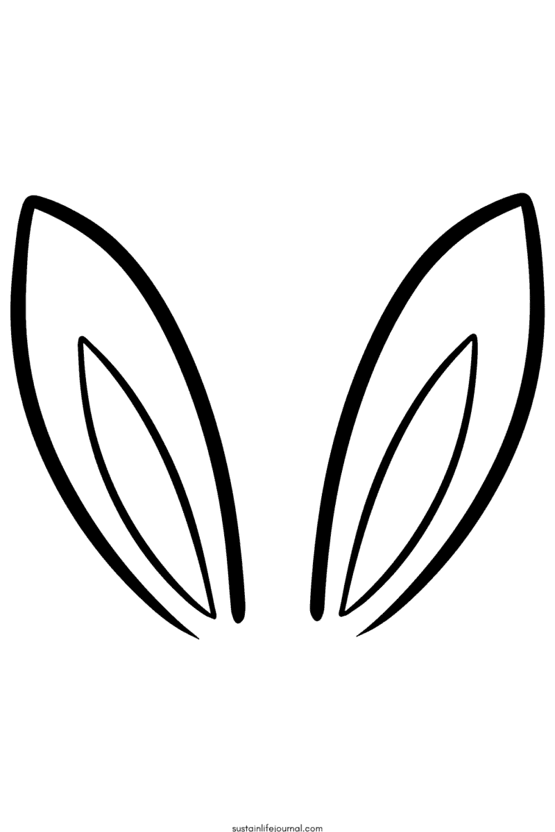 Free Bunny Ears Printable - Sustain Life Journal