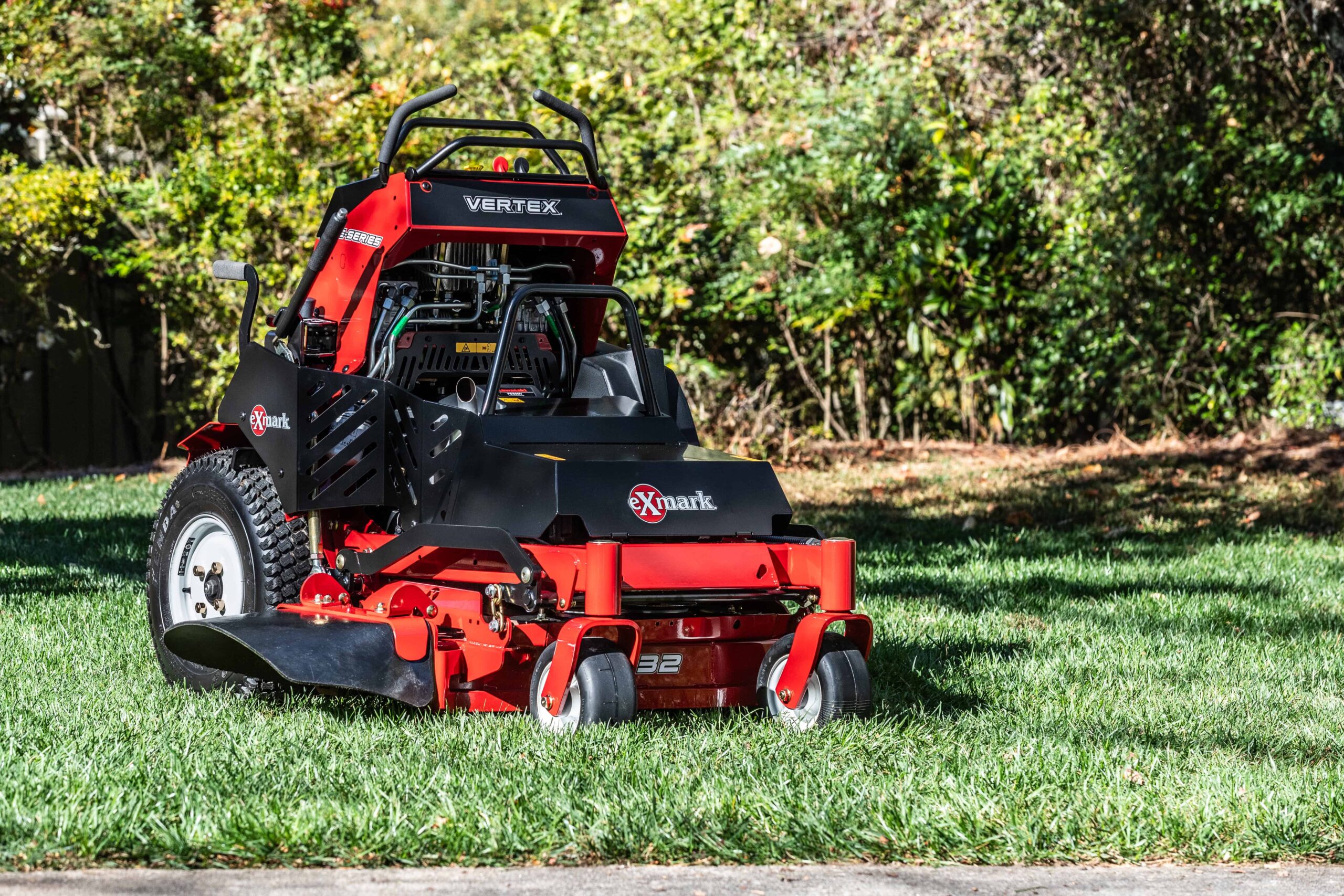 Exmark Introduces Vertex X and E-Series Stand-On Mowers