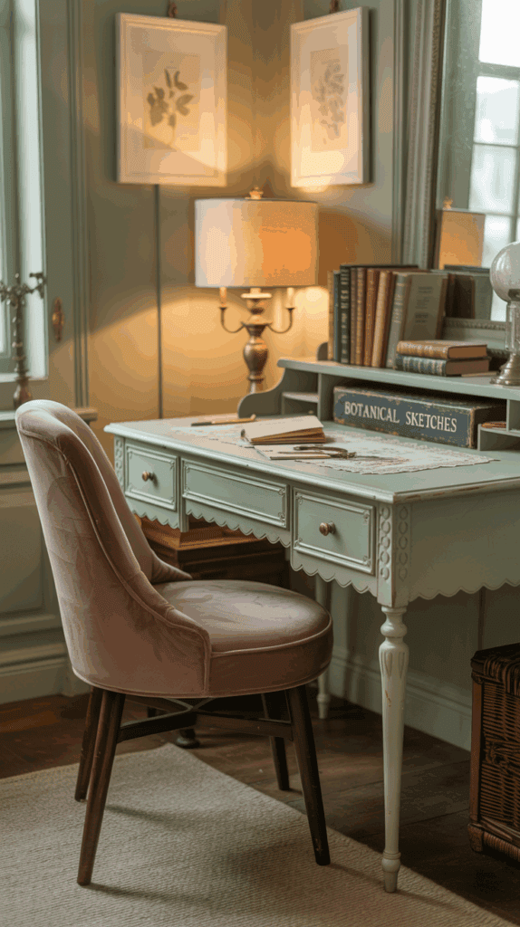 12 Cottagecore Home Office Ideas to Transform Your Workday - Upcycled Decor