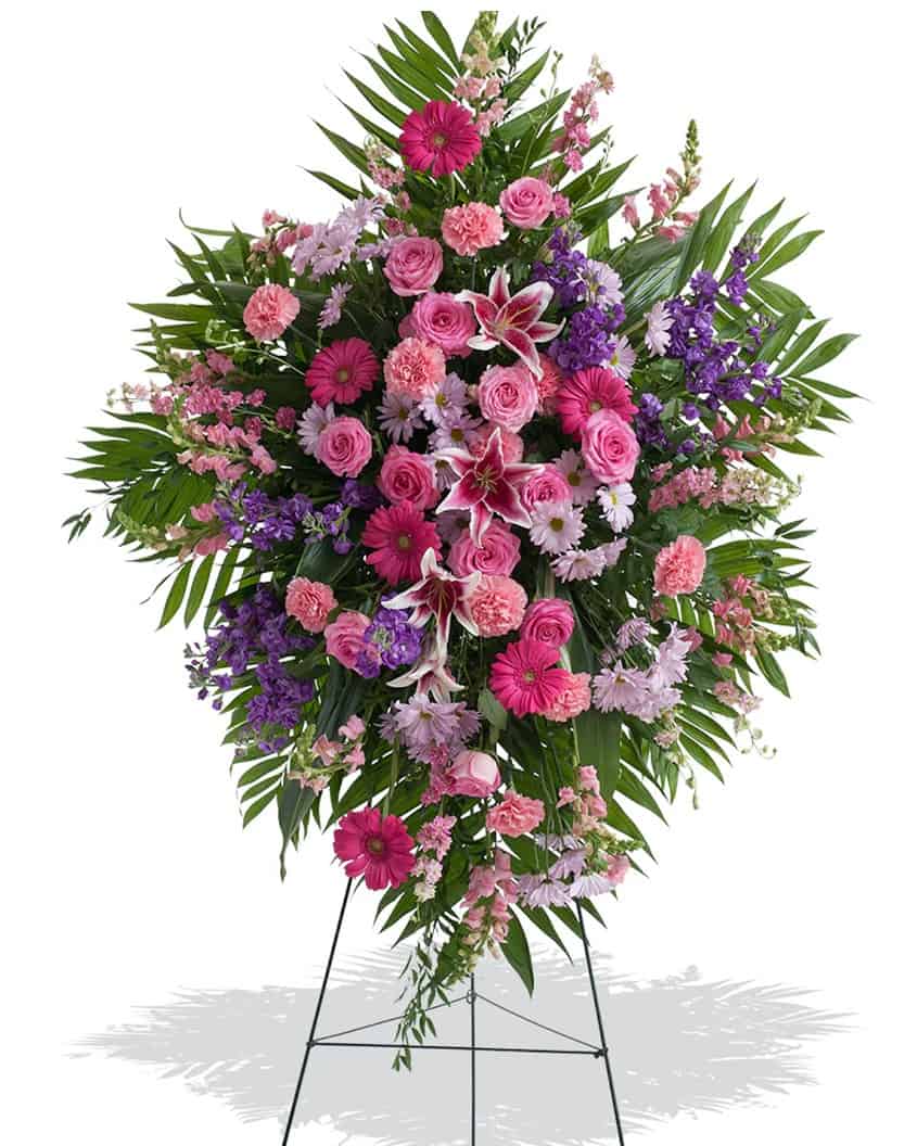 Pink and Purple Standing Spray - VIP Floral – Las Vegas Florist ...