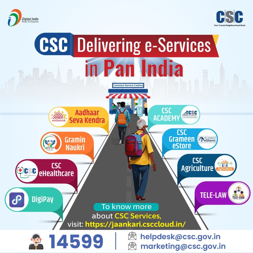 CSC Poster banner download All Services bennar pdf - CSC VLE Society