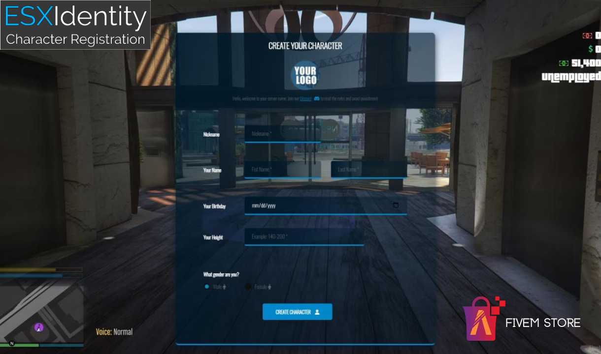 esx identity script - FiveM Store