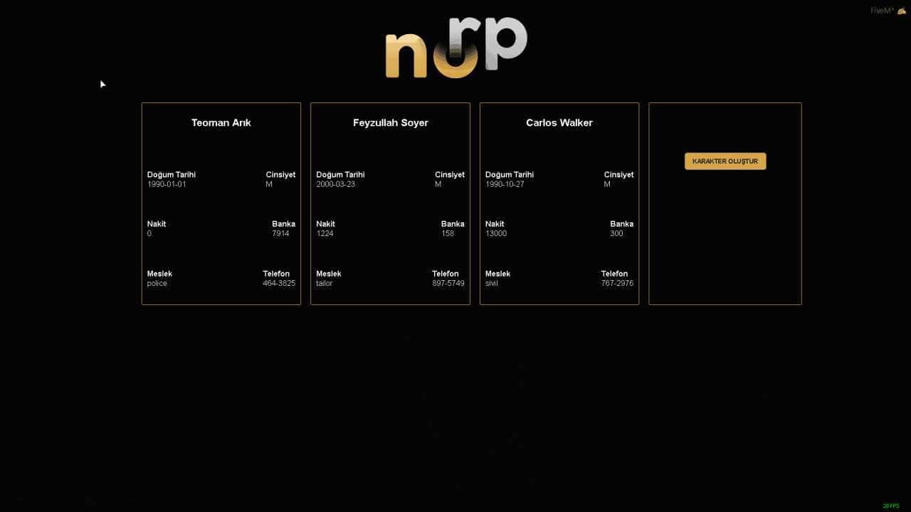 Fivem Character Select V3 - FiveM Store