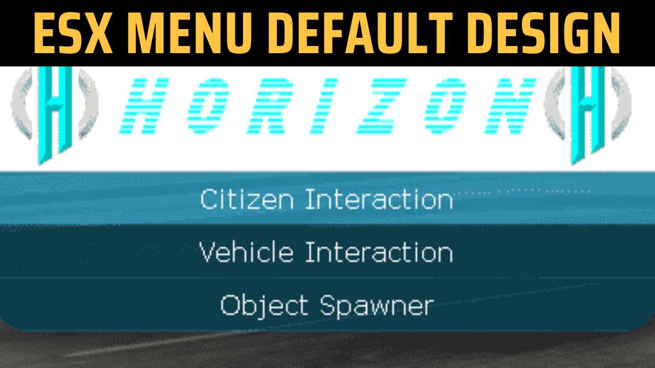 esx menu default design - FiveM Store