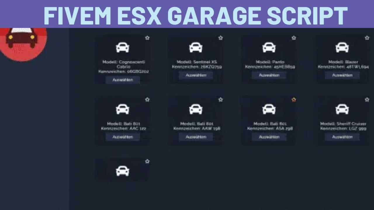 fivem esx garage script - FiveM Store