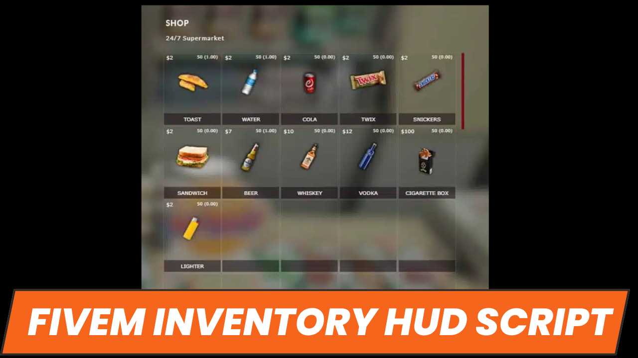 fivem inventory hud script - FiveM Store