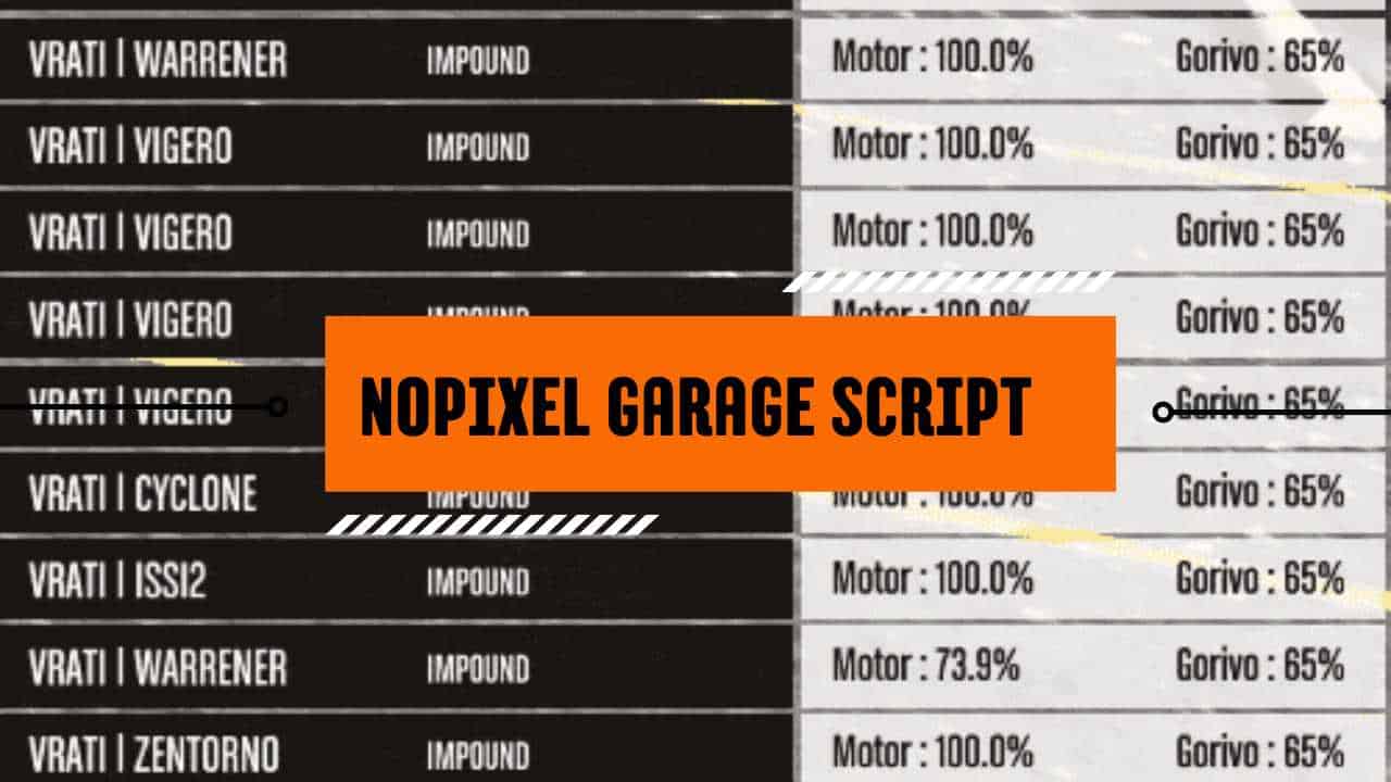 nopixel garage script - FiveM Store