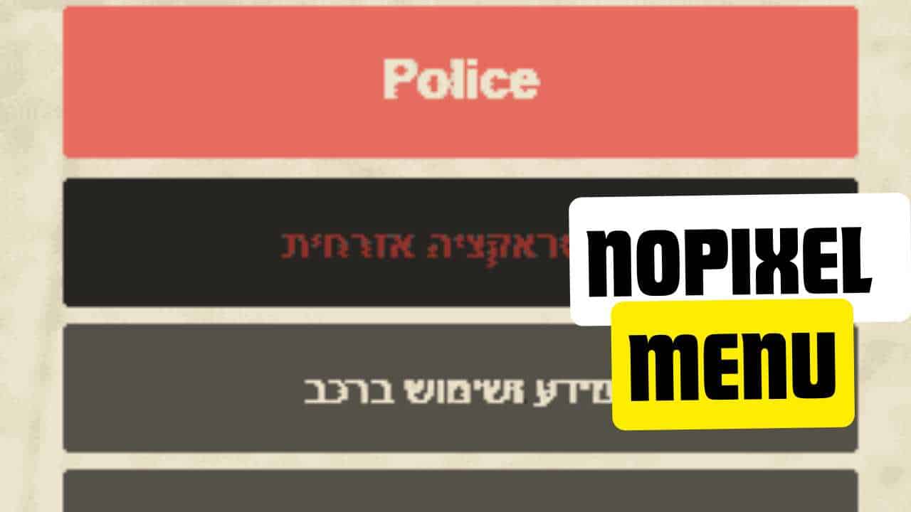 nopixel menu - FiveM Store