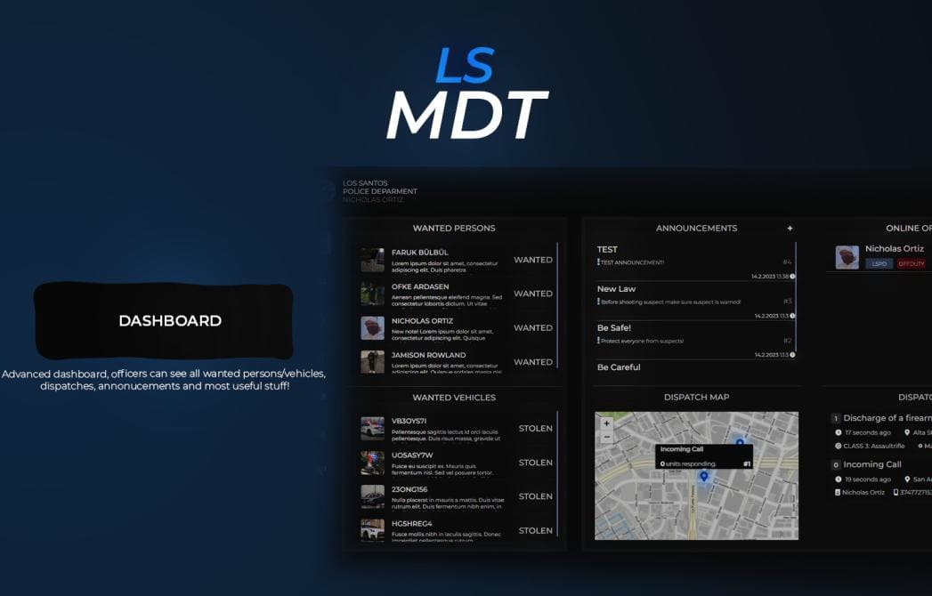 Fivem Police Mdt System V15 Fivem Store