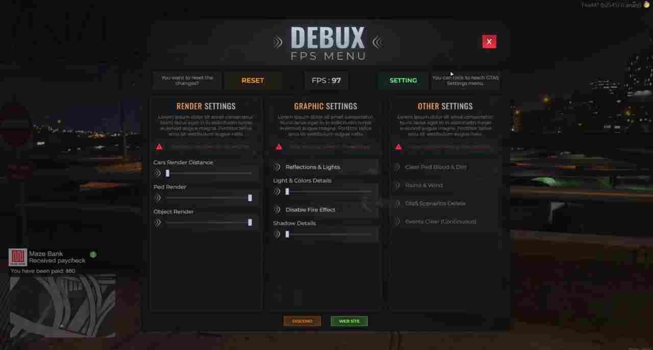 Fivem FPS Menu Script - FiveM Store