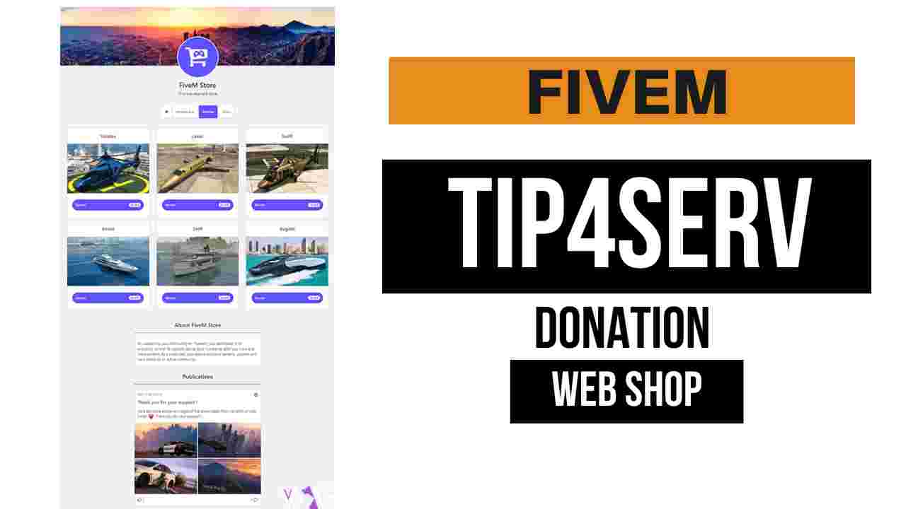 Fivem Tip4Serv donation web shop - FiveM Store
