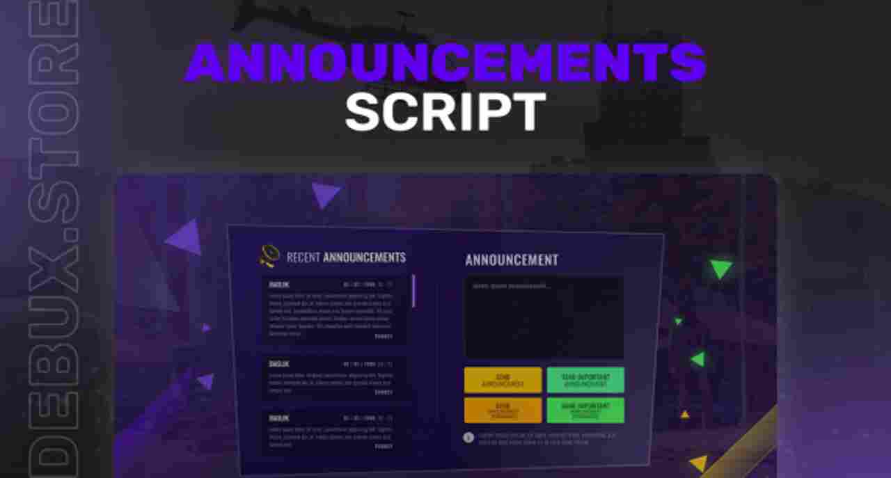 Fivem Announce Script - FiveM Store