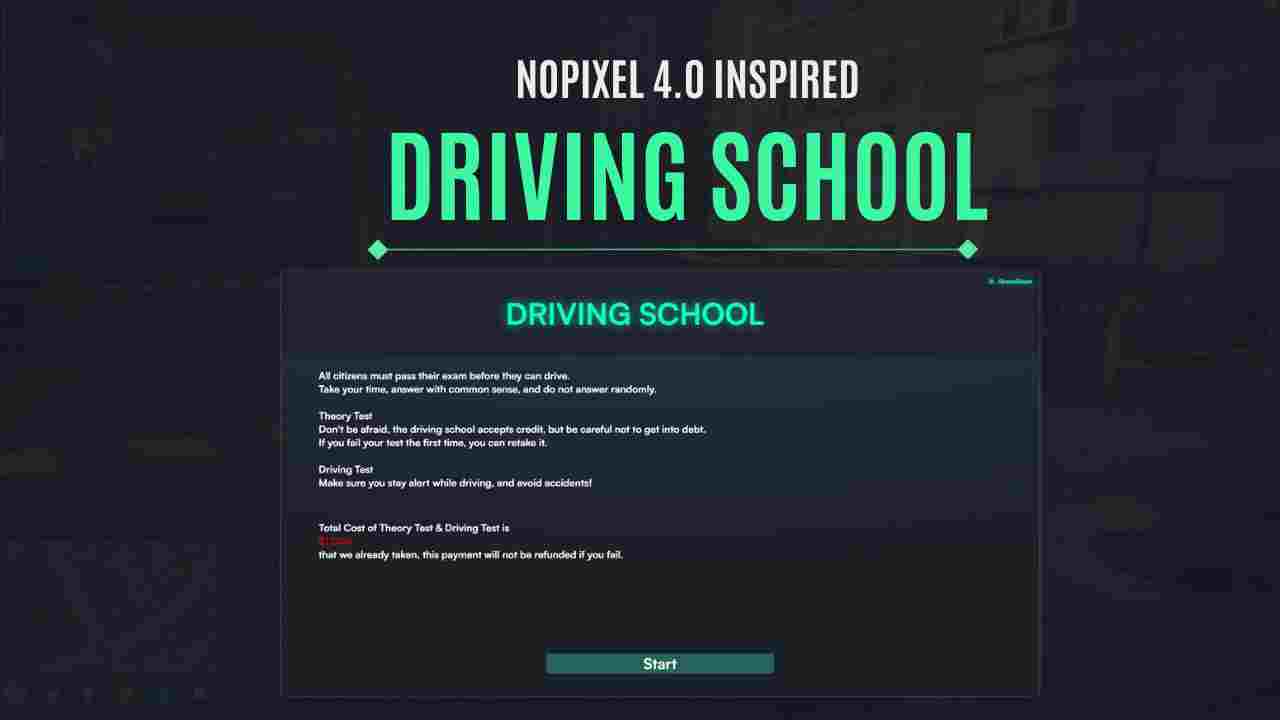 Fivem Nopixel 4.0 Driving school - FiveM Store