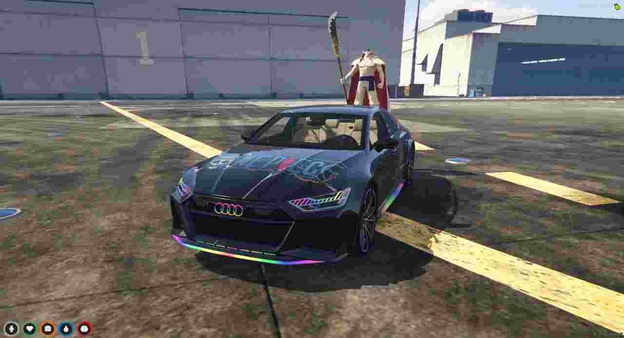 Fivem Audi RS7 RGB Lights One Piece Whitebeard car | 3D Vehicle - FiveM ...