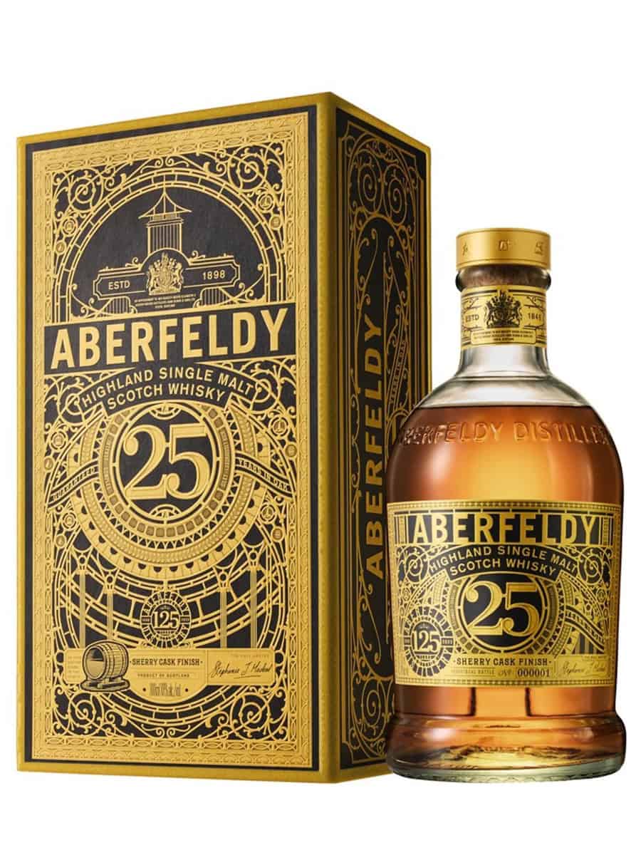 Aberfeldy 25 Year Old 125th Anniversary Highland Single Malt Scotch ...
