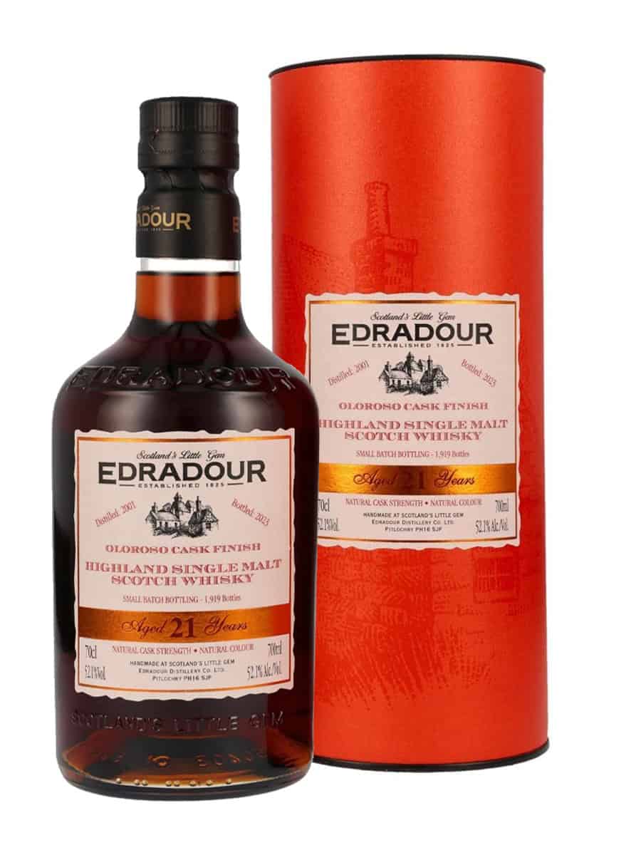 Edradour 21 Year Old 2001 Vintage Oloroso Sherry Finish 52.1% Highland ...