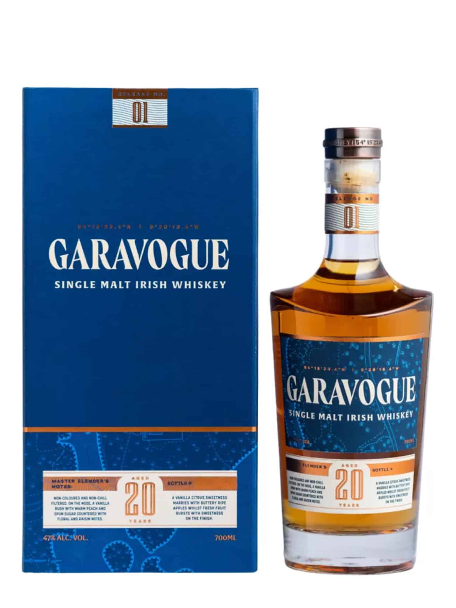 Garavogue 20 Year Old Single Malt Irish Whiskey 70cl | House of Malt