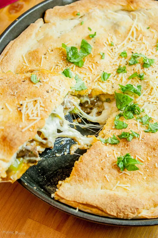 Restaurant Style Skillet Calzone Recipe - Plating Pixels