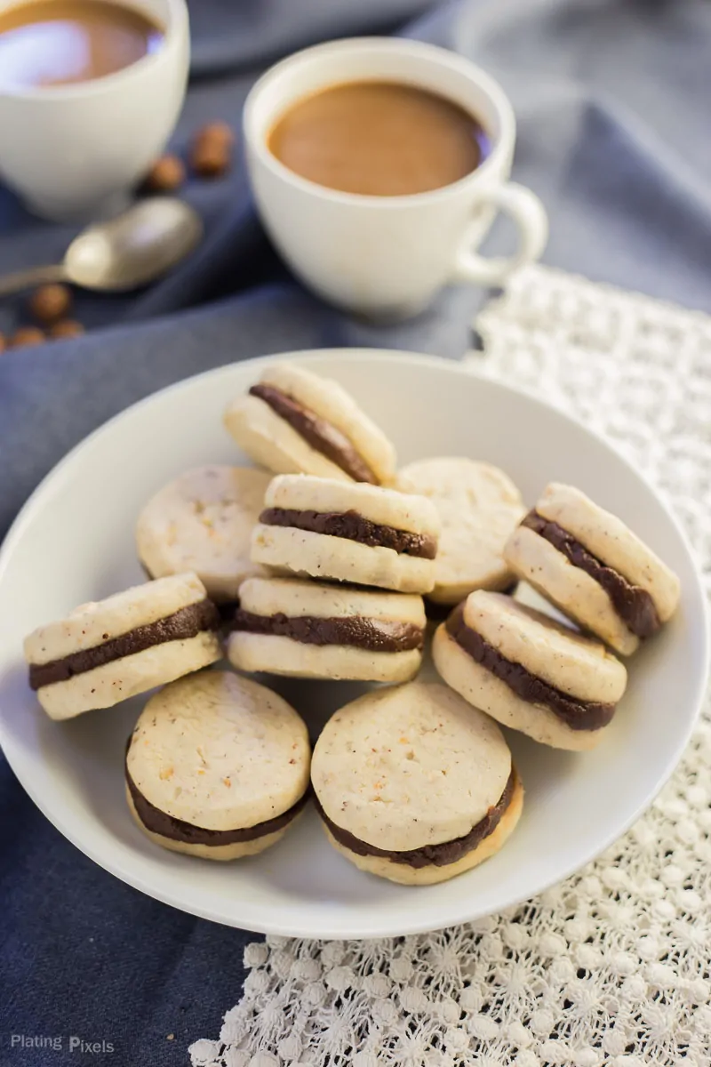 chocolate filled shortbread