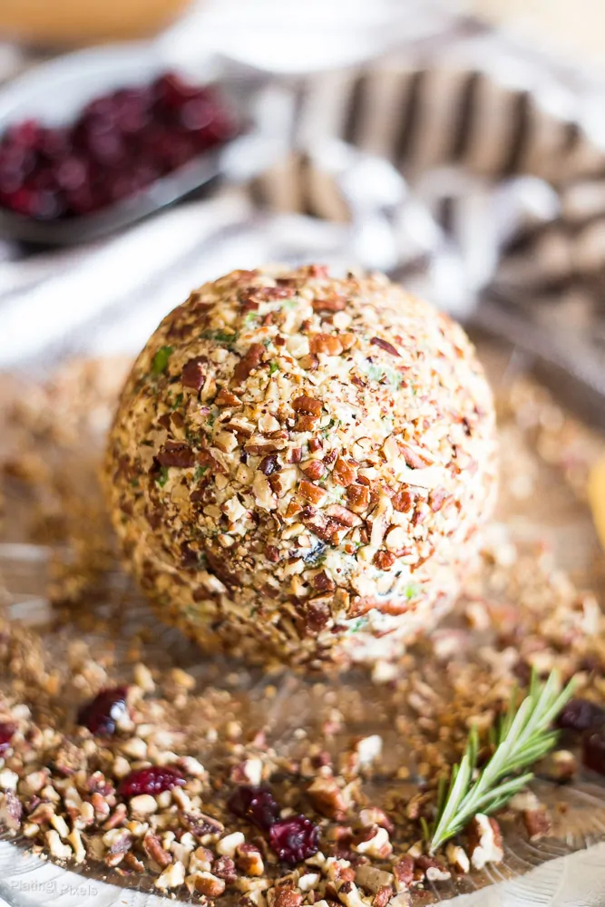 Craisins White Cheddar Cheese Ball - Plating Pixels