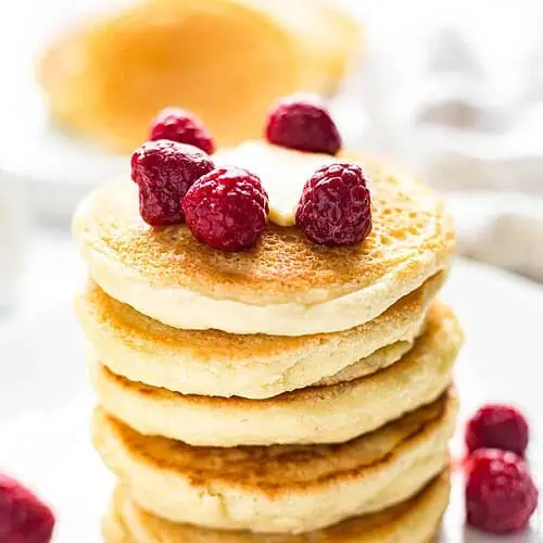 Keto Pancakes with Almond Flour (Moist and Fluffy) | 2 Net Carbs - Plating Pixels